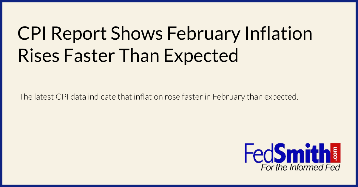 CPI Report Shows February Inflation Rises Faster Than Expected | FedSmith.com